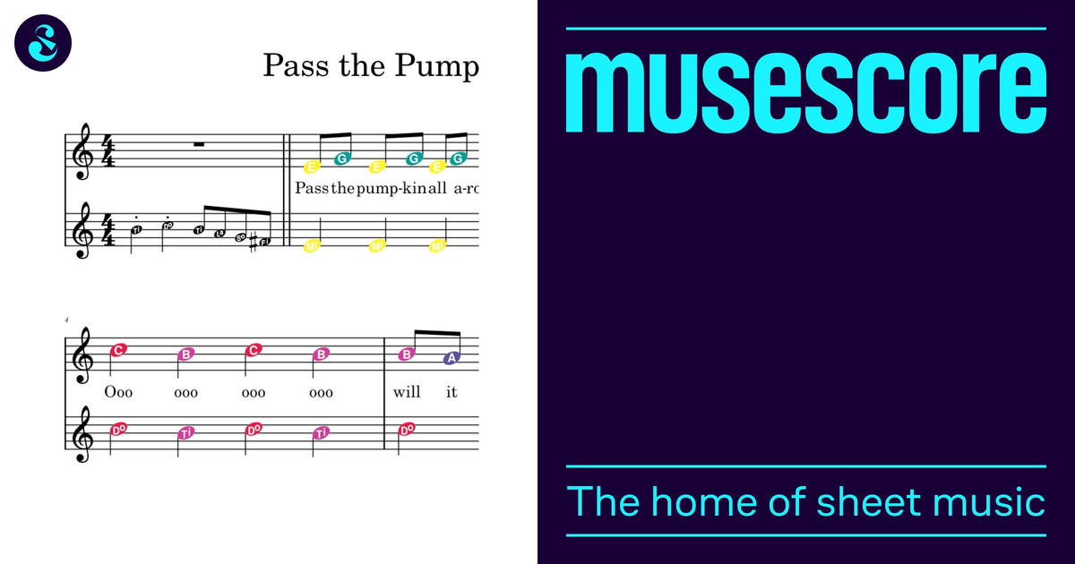 Pass the Pumpkin - Em Sheet Music with Chords for Piano, Bass guitar ...