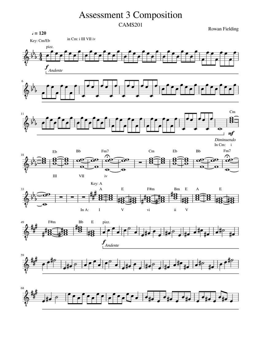 Assessment 3 Composition Sheet music for Guitar (Solo) | Musescore.com