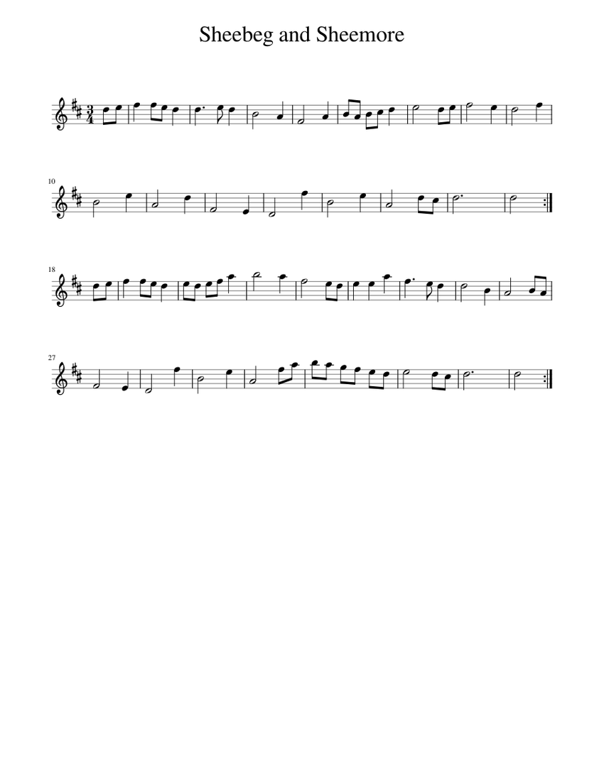 Sheebeg and Sheemore Sheet music for Piano (Solo) | Musescore.com