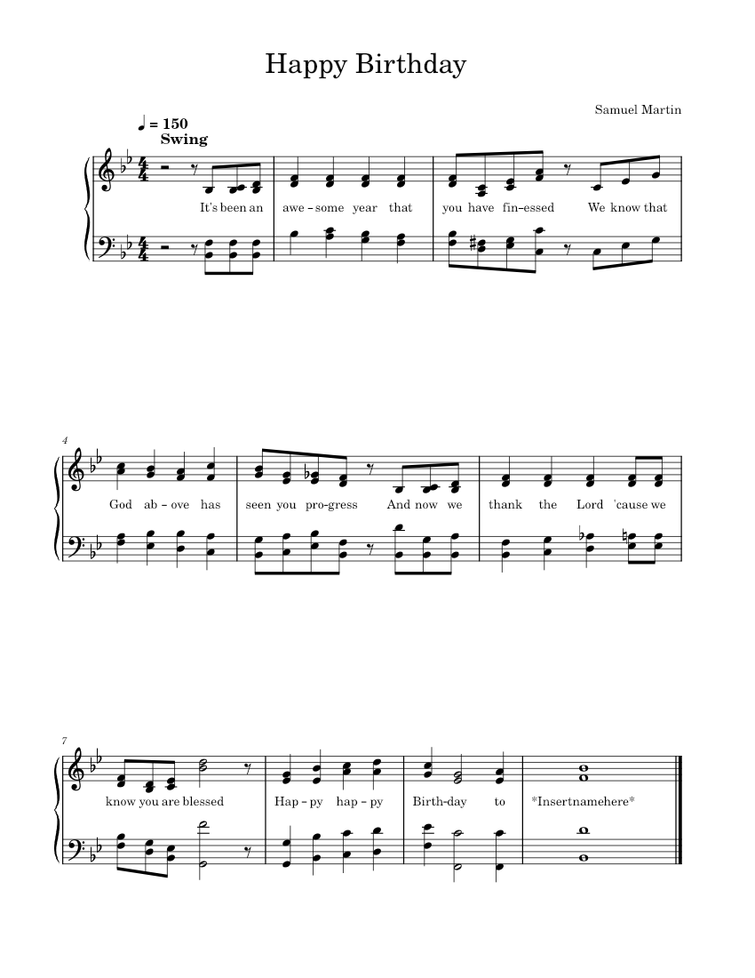 Happy Birthday Sheet music for Piano (Solo) | Musescore.com