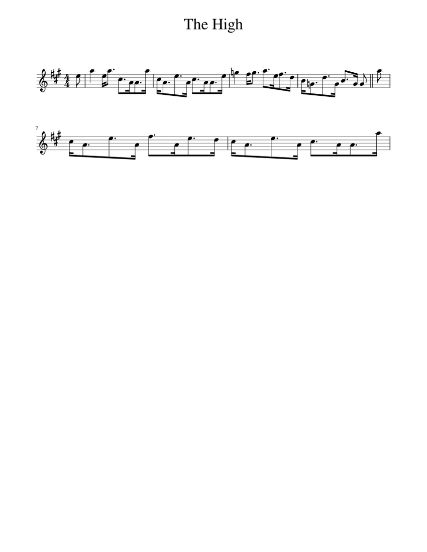 The High Sheet music for Piano (Solo) | Musescore.com