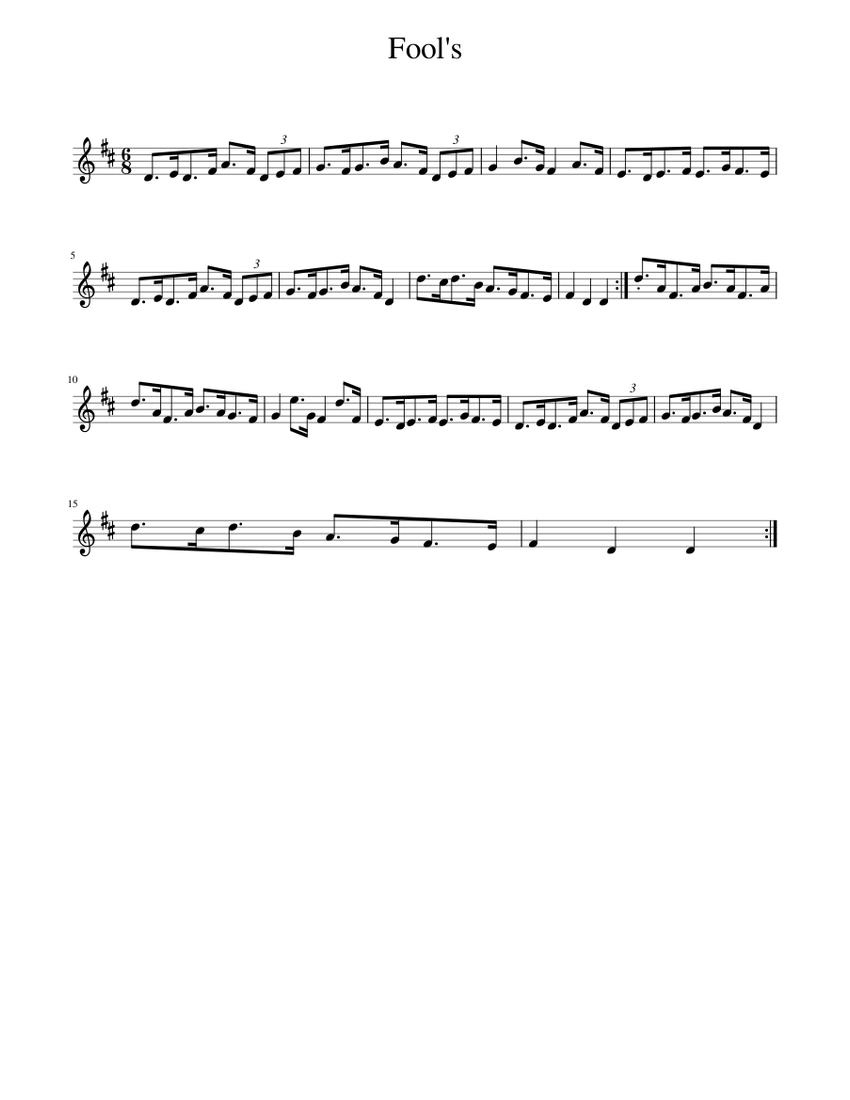 Fool's Sheet music for Piano (Solo) Easy | Musescore.com