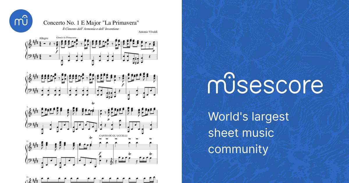Concerto_No._1_E_Major__La_Primavera_ Sheet music for Piano (Solo ...