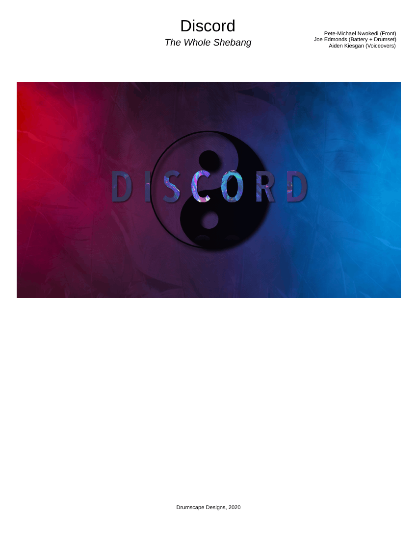 Discord - An Indoor Percussion Show (HQ) - Change Audio Source! Sheet ...