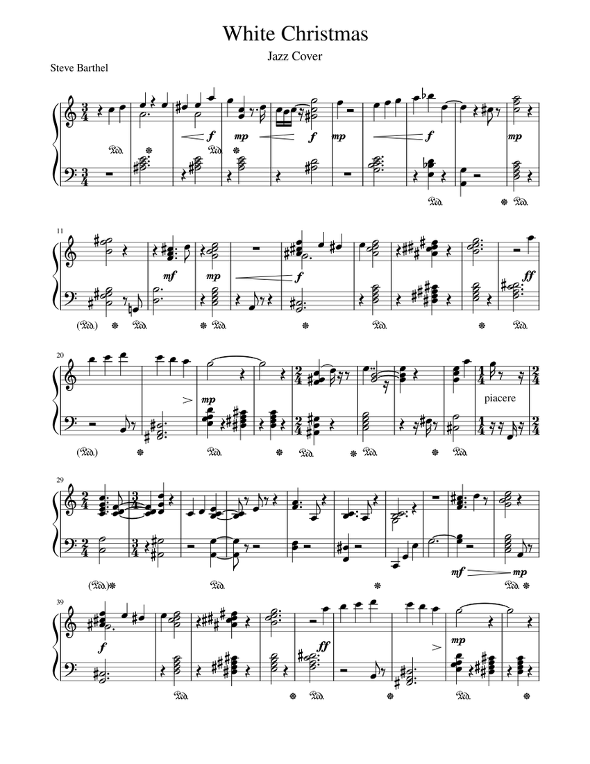White_Christmas Sheet music for Piano (Solo) Easy | Musescore.com