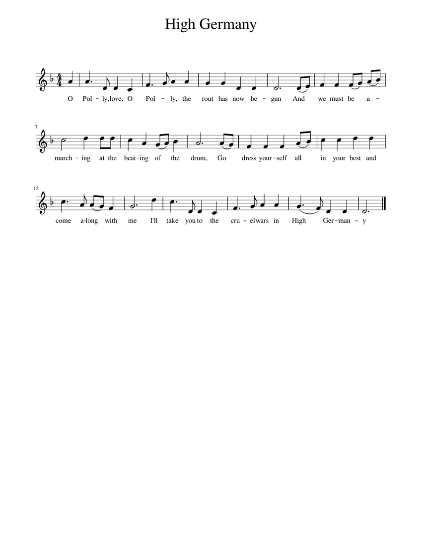 High Germany Sheet music for Piano (Solo) | Musescore.com