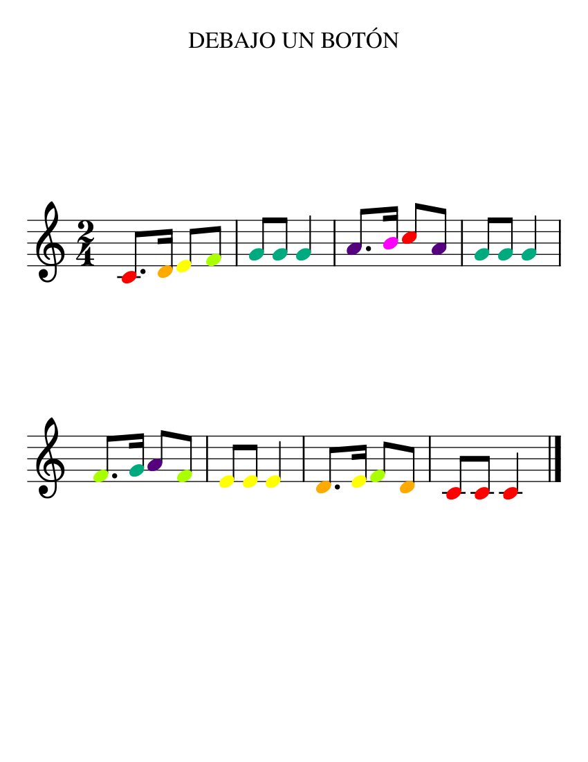 DEBAJO UN BOTÓN Sheet music for Piano (Solo) | Musescore.com