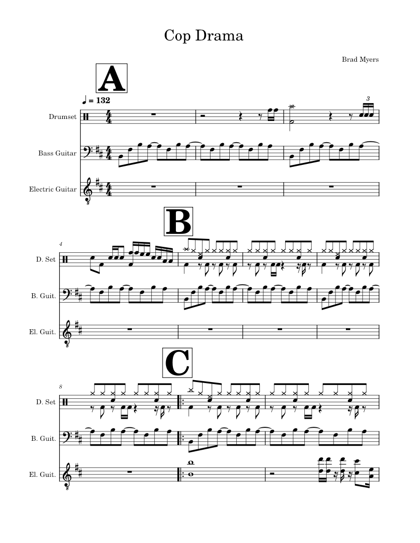 Cop Drama - piano tutorial