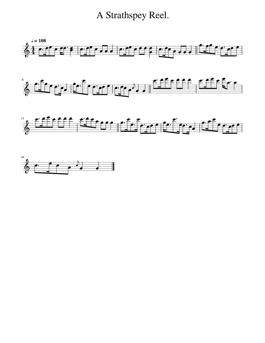 A Strathspey Reel. - piano tutorial