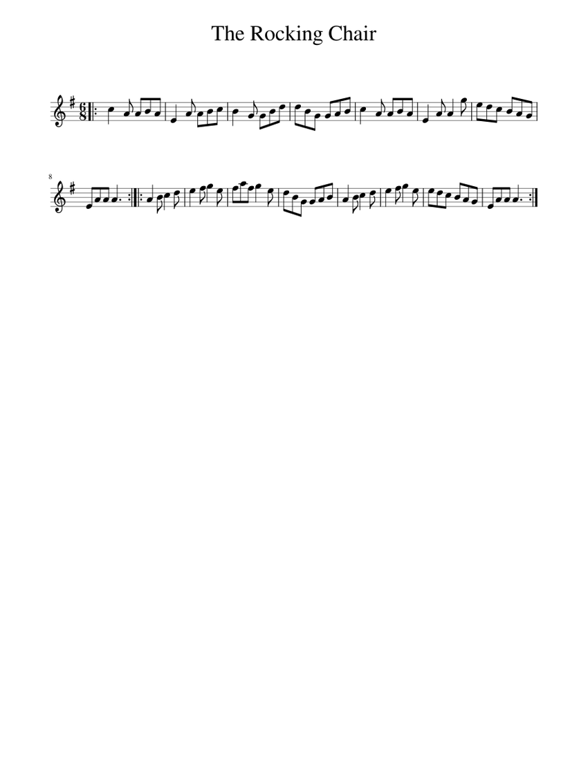 The Rocking Chair Sheet music for Piano (Solo) Easy | Musescore.com