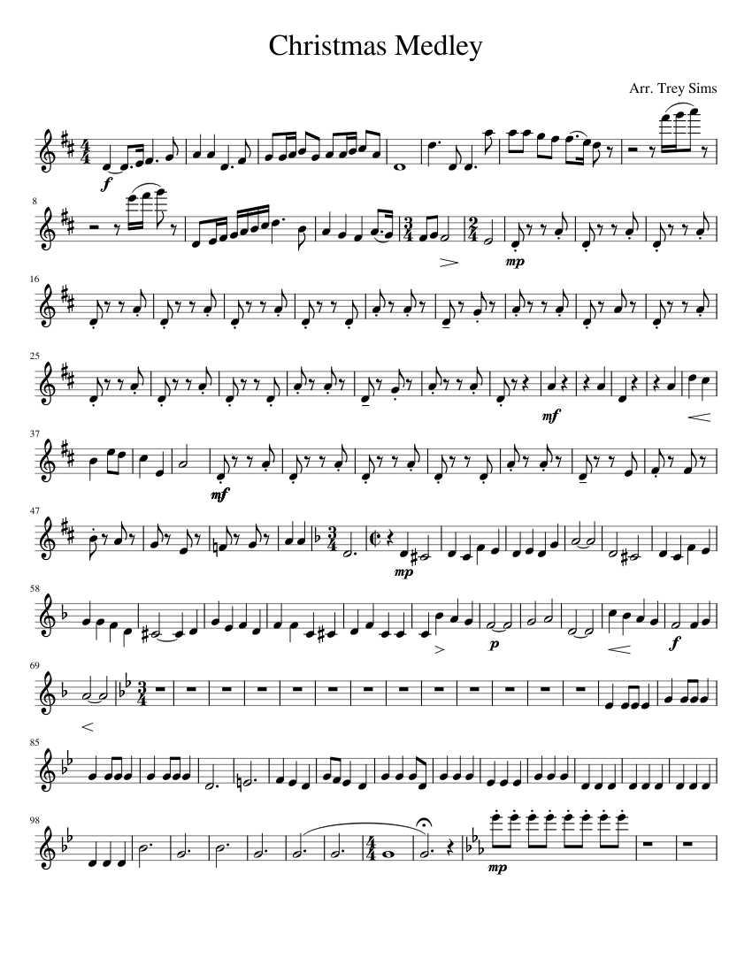 Christmas Medley Sheet Music for Piano (Solo) easy | MuseScore.com