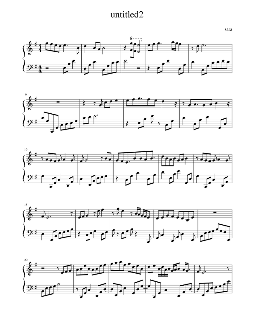 untitled2 Sheet music for Piano (Solo) | Musescore.com