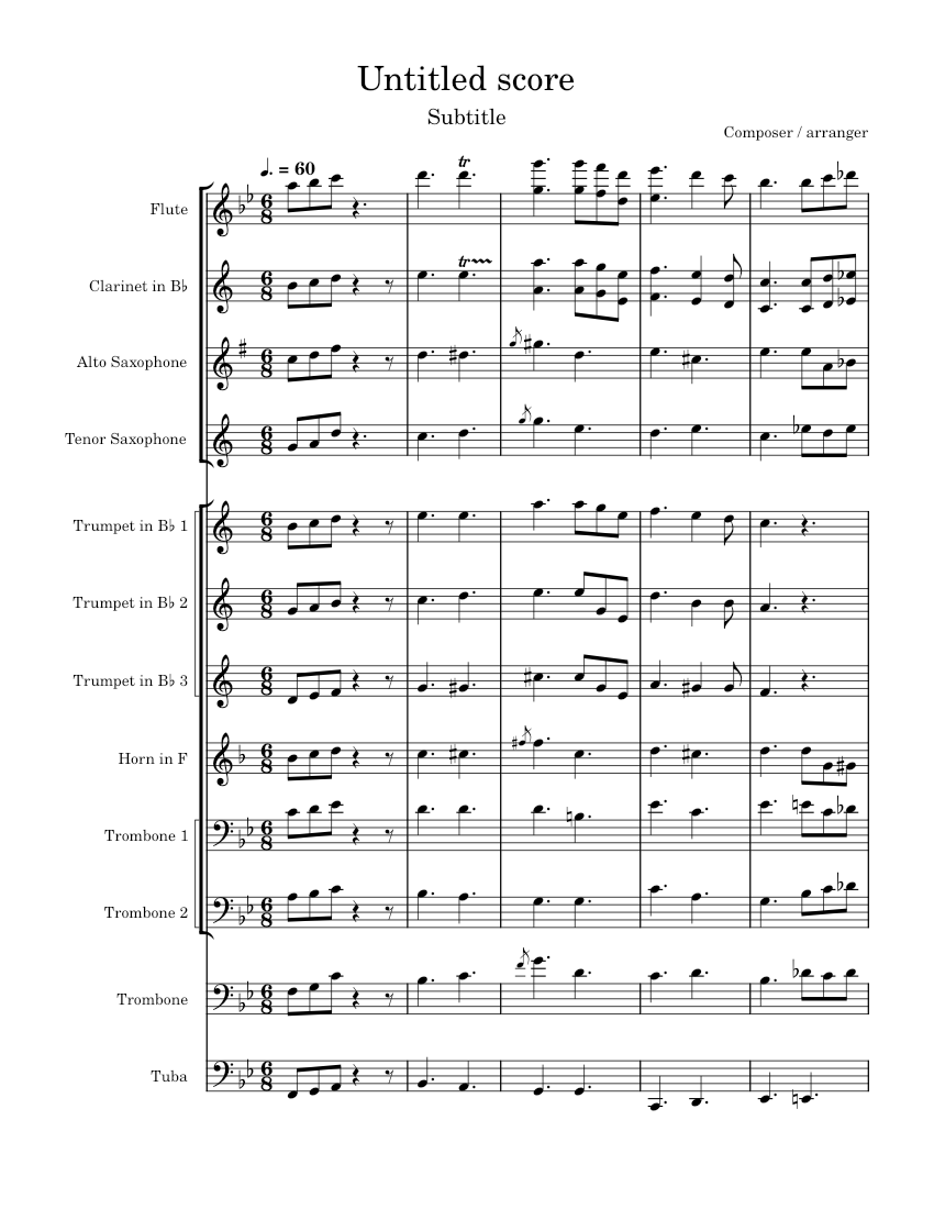 Lift Every Voice and Sing – James Weldon Johnson – nathn9161 Sheet music for Trombone, Tuba ...