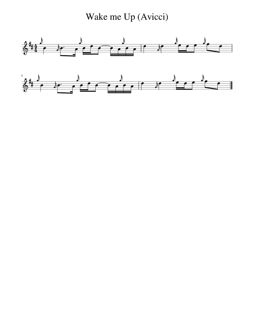 Wake me Up Avicci Sheet music for Piano (Solo) Easy | Musescore.com