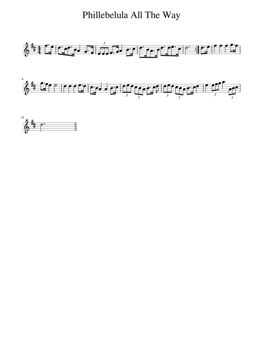 Phillebelula All The Way Sheet music for Piano (Solo) Easy | Musescore.com