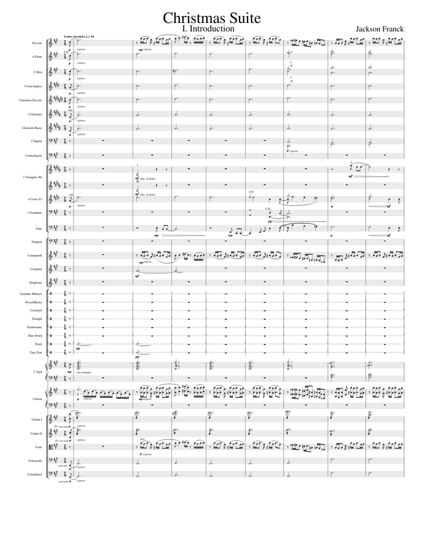 Christmas Suite I. Introduction Sheet Music for Trombone, Tuba, Celesta ...