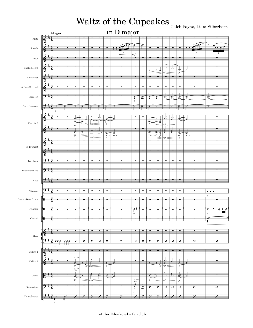 Waltz_of_the_Cupcakes Added B section Sheet Music for Trombone, Tuba ...
