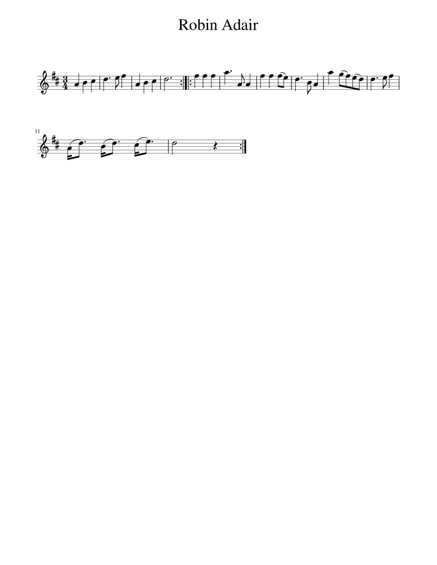 Robin Adair Sheet music for Piano (Solo) Easy | Musescore.com