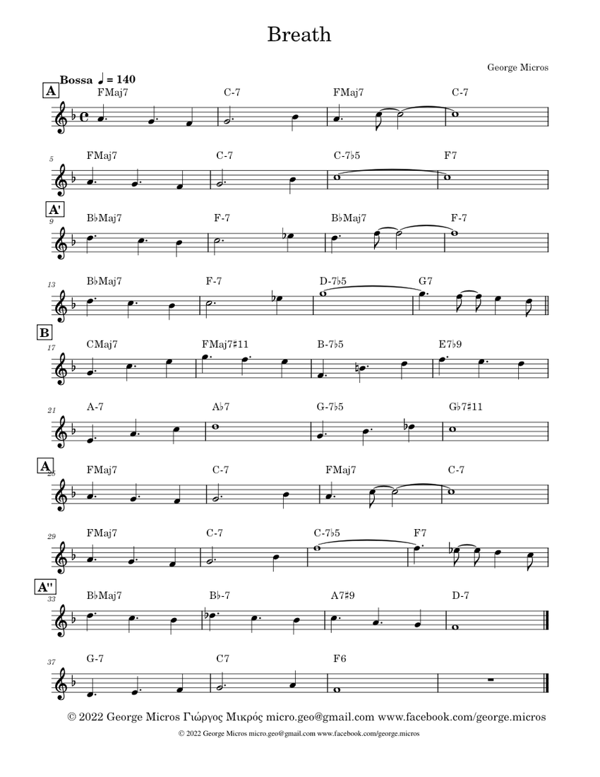 Breath Sheet music for Piano (Solo) Easy | Musescore.com