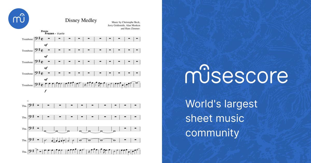 Disney Medley – Misc Soundtrack Disney Medley for 5 trombones Sheet ...