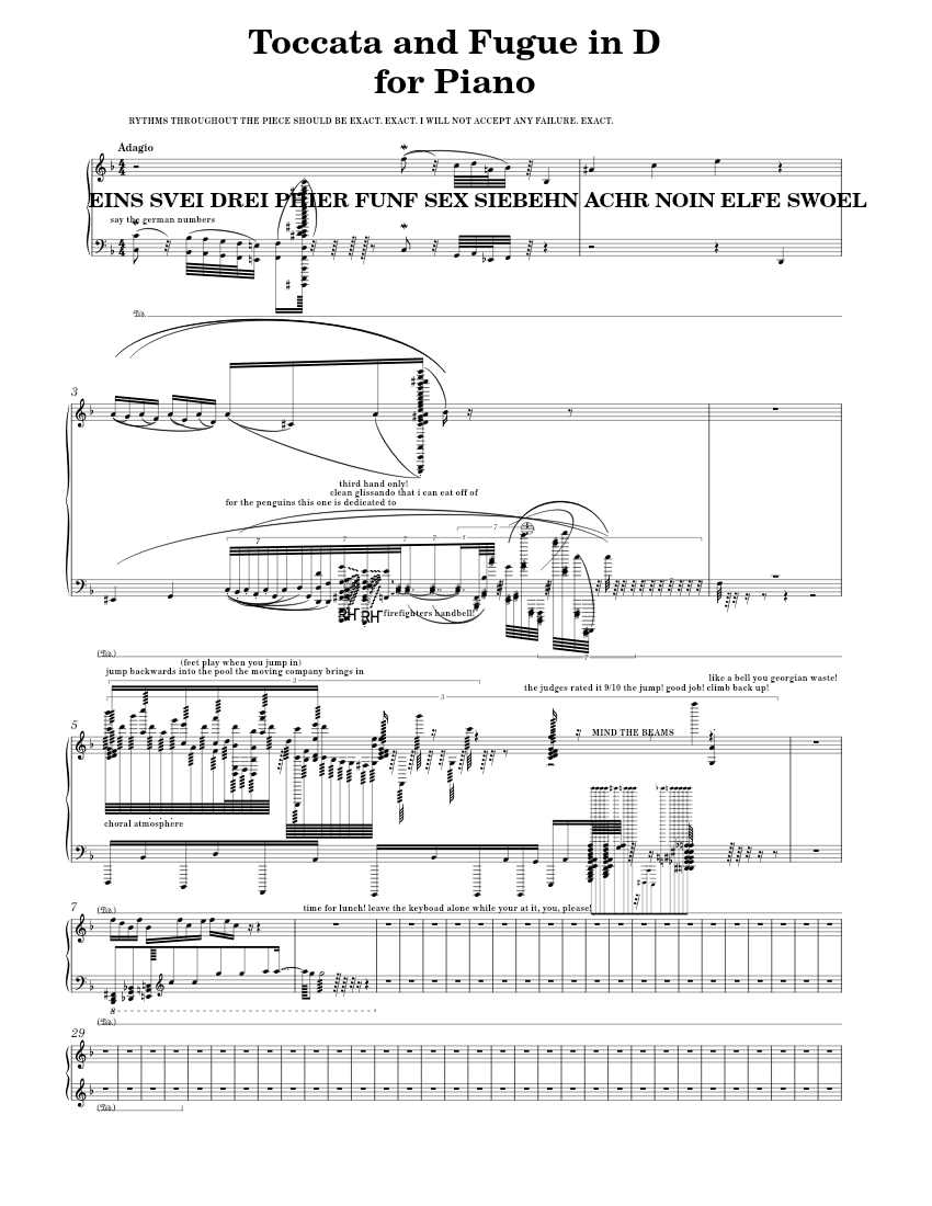 Toccata and Fugue in - for Keyboard Sheet music for Piano (Solo ...