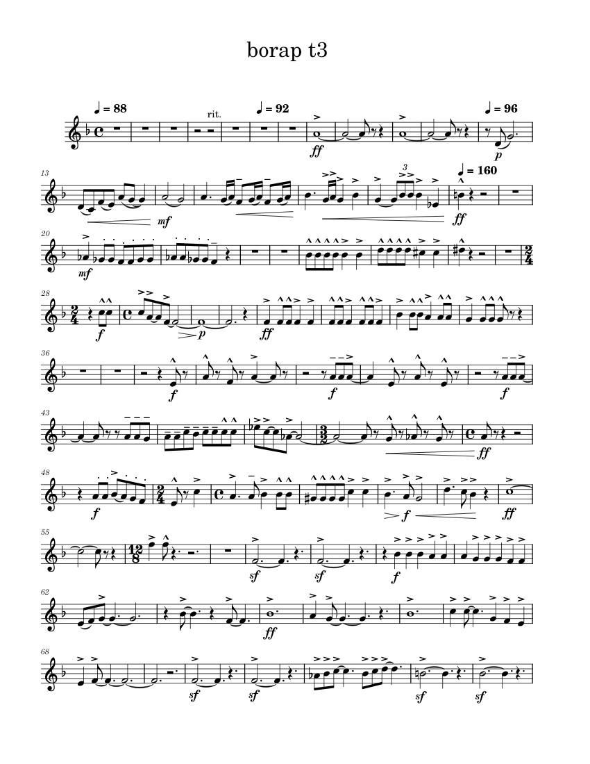 borap_t3 Sheet music for Trumpet in b-flat (Solo) | Musescore.com