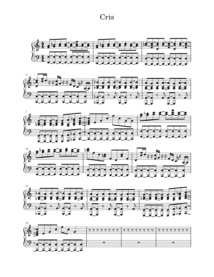 Cris Sheet music for Piano (Solo) | Musescore.com