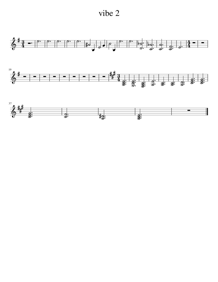 vibe 2 Sheet music for Piano (Solo) Easy | Musescore.com