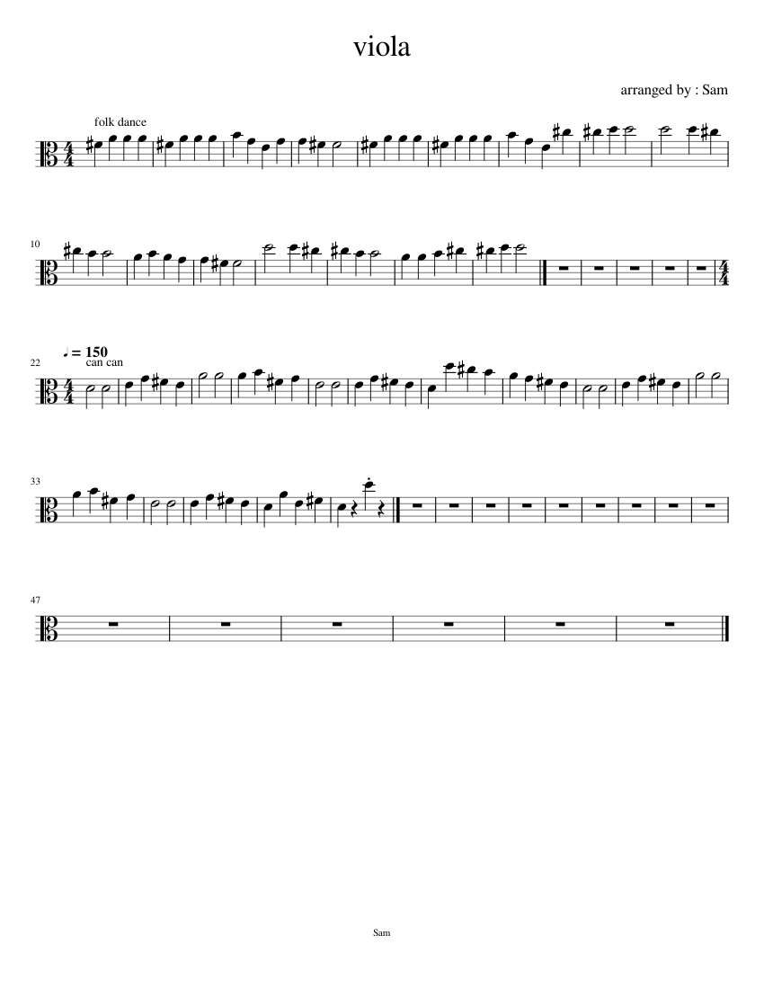 viola Sheet Music for Viola (Solo) | MuseScore.com