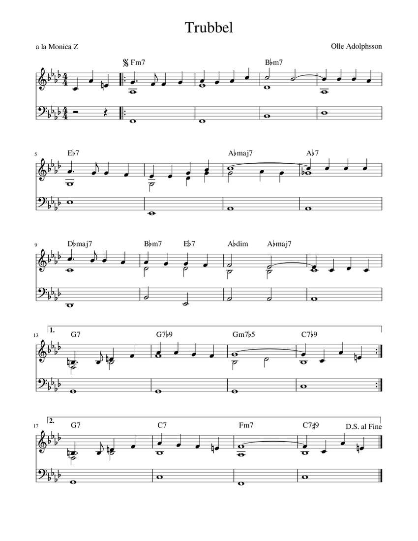 Trubbel Sheet music for Piano (Solo) | Musescore.com
