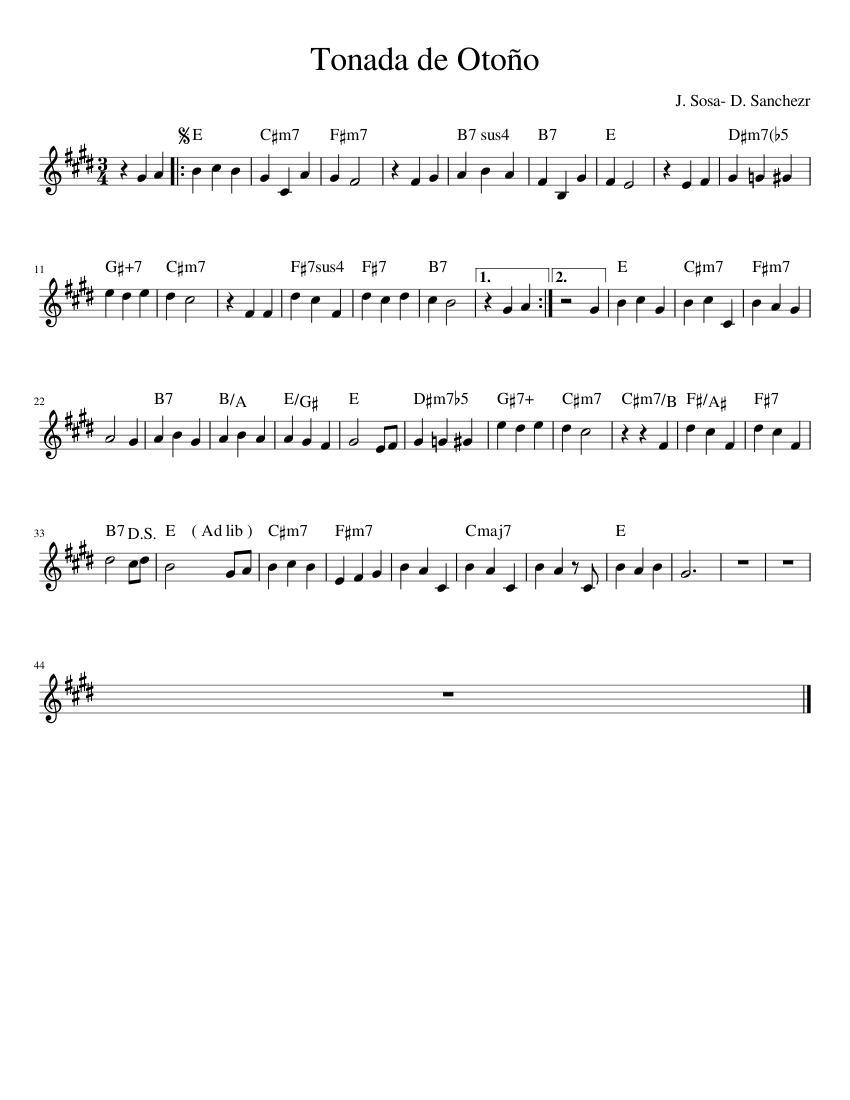 Tonada de Otoño Sheet music for Piano (Solo) | Musescore.com