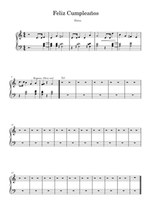 Feliz Cumpleaños Partitura Para Piano Nivel Intermedio