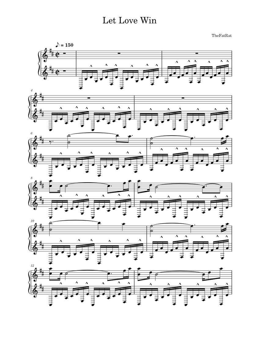 Let Love Win – TheFatRat Let_Love_Win Sheet Music for Piano (Solo ...