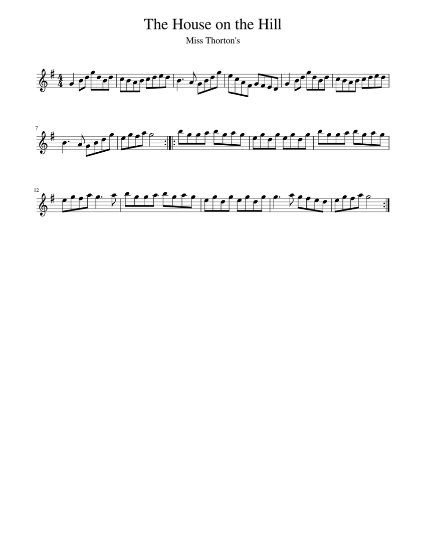 The House on the Hill Sheet Music for Piano (Solo) easy | MuseScore.com