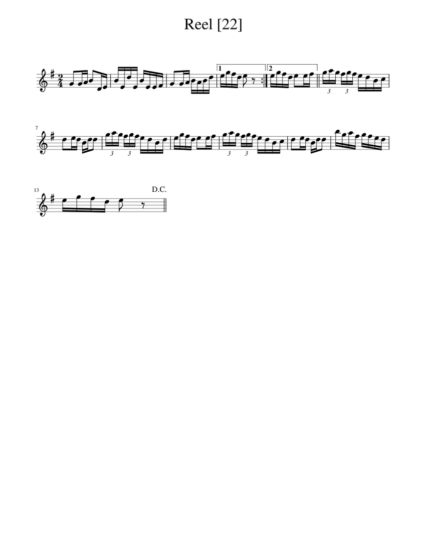 Reel Sheet music for Piano (Solo) | Musescore.com