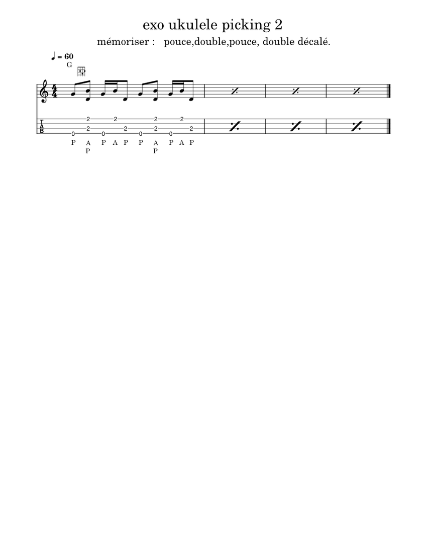 Uke exo picking 2 Sheet music for Ukulele (Solo) | Musescore.com