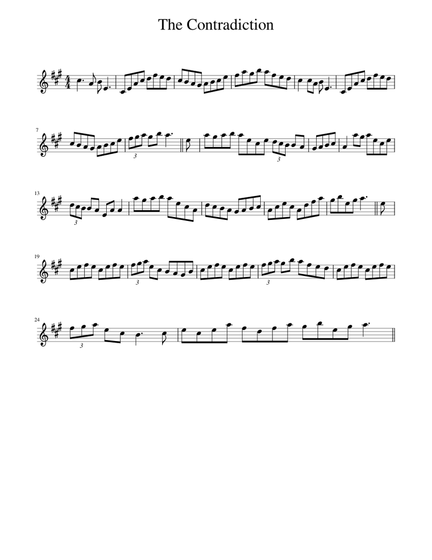 The Contradiction Sheet music for Piano (Solo) Easy | Musescore.com