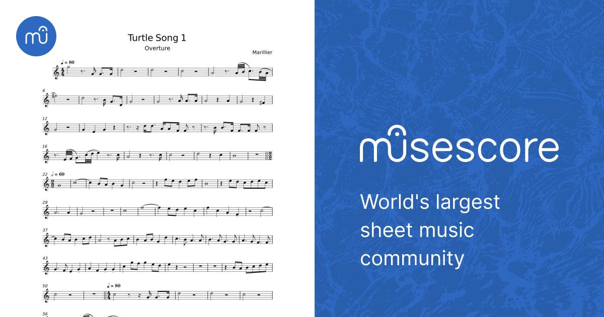 Turtle Song 1 Sheet music for Piano (Solo) Easy | Musescore.com