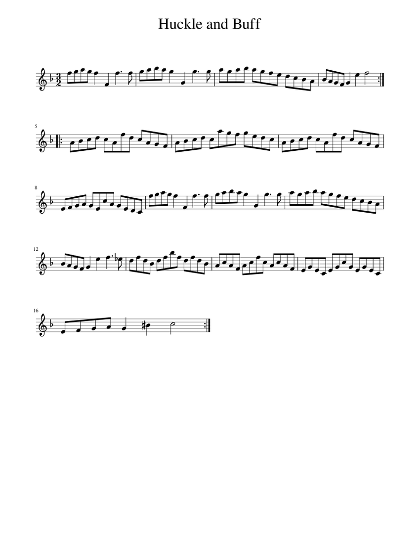 Huckle and Buff Sheet music for Piano (Solo) Easy | Musescore.com