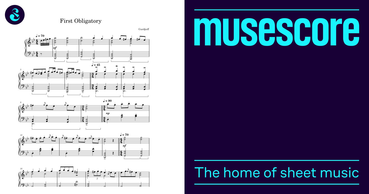 First Obligatory Gurdjieff Sheet Music for Piano (Solo) | MuseScore.com