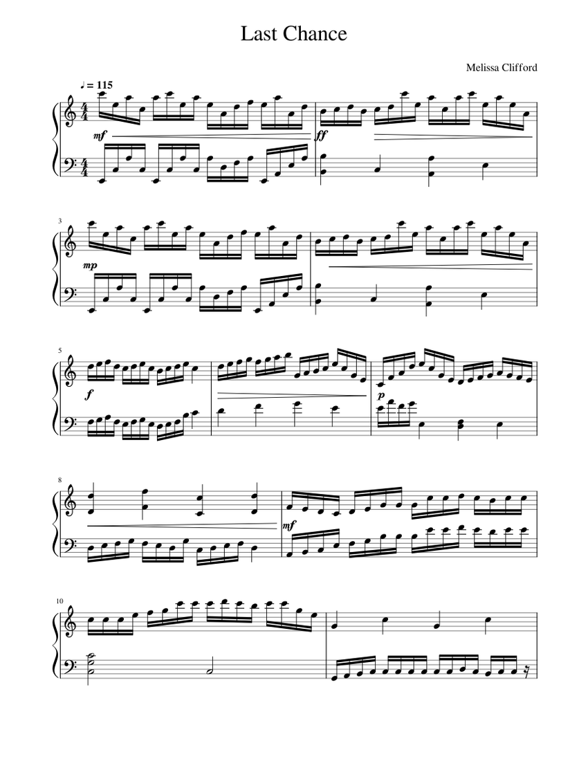 Last Dance Sheet music for Piano (Solo) | Musescore.com