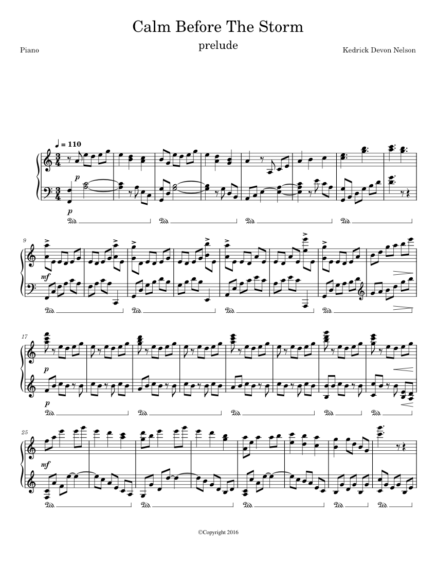 Calm Before The Storm - piano tutorial