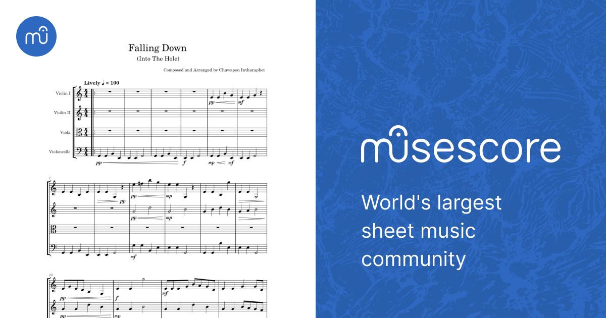 Falling Down (Into The Hole) UPDATED VERSION Sheet music for Violin ...
