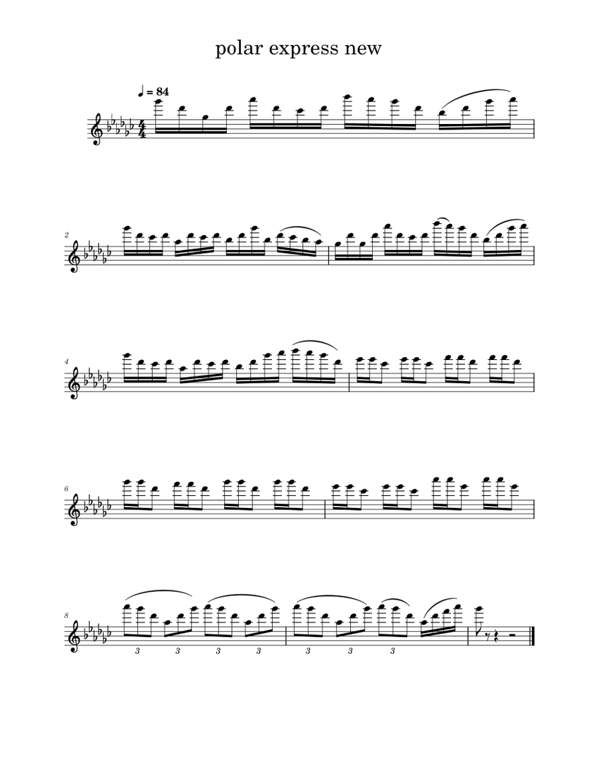 Polar Express – Jerry Brubaker Polar Express (in New Key) Sheet Music ...