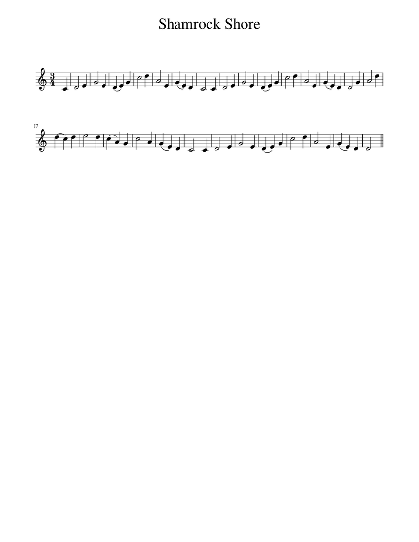 Shamrock Shore Sheet Music for Piano (Solo) Easy | MuseScore.com