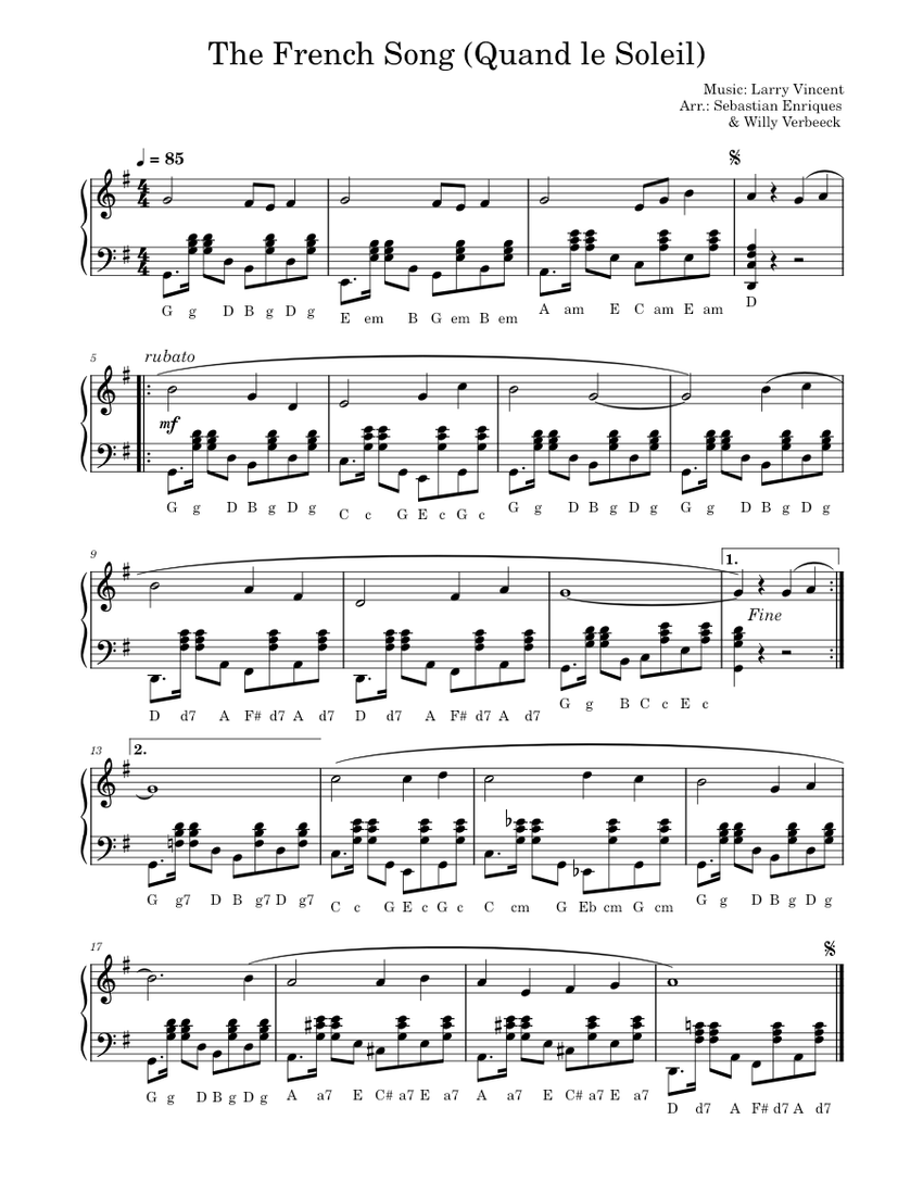 The french song – Lucille Starr Sheet Music for Accordion (Solo ...