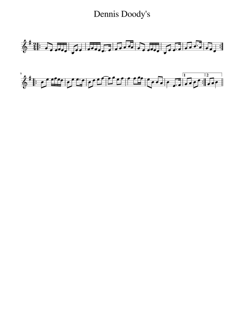 Dennis Doody's Sheet music for Piano (Solo) Easy | Musescore.com