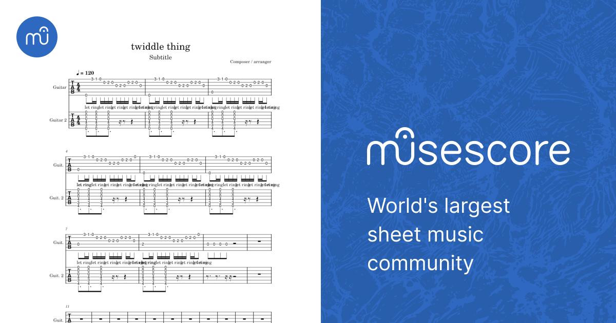 twiddle Sheet music for Guitar (Mixed Duet) | Musescore.com
