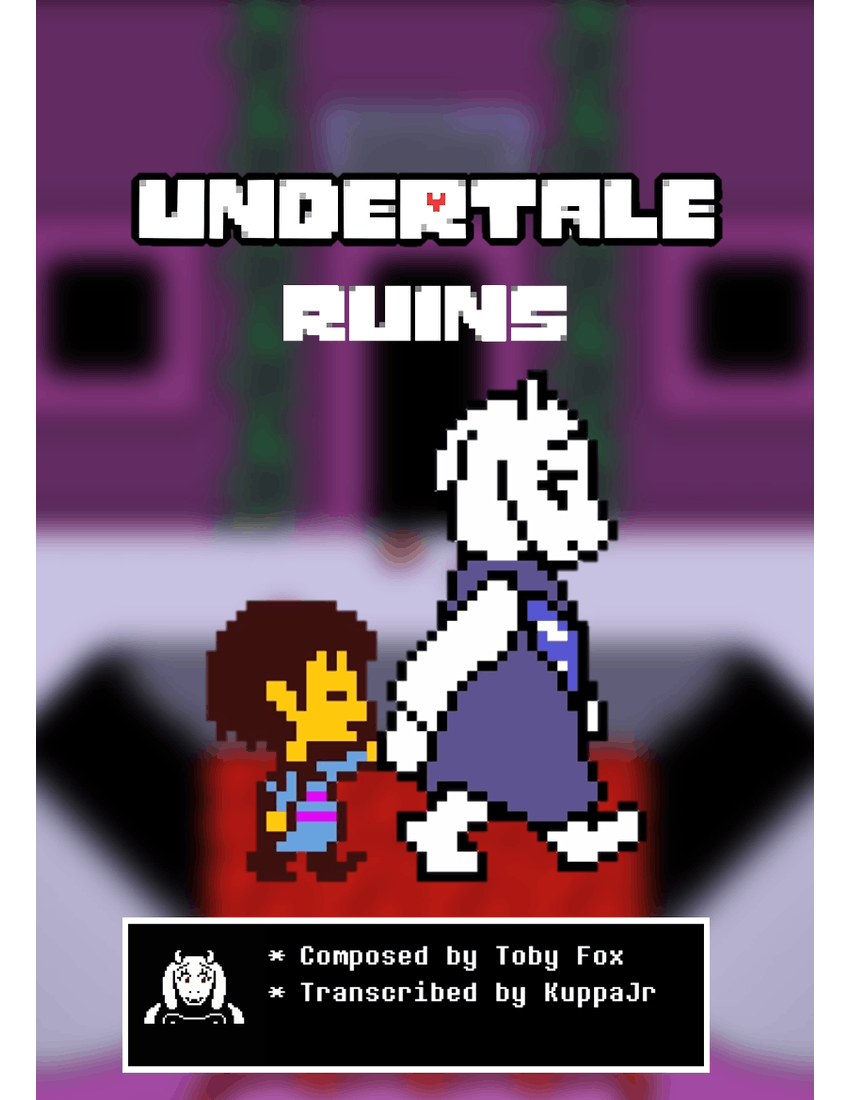 Ruins | Undertale Sheet Music for Piano, Glockenspiel, Bass guitar ...