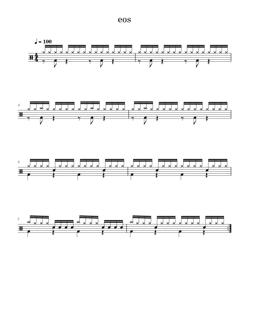 eos Sheet music for Drum group (Solo) | Musescore.com